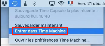 Restaurer une sauvegarde depuis Time Machine et récupérer les fichiers ...